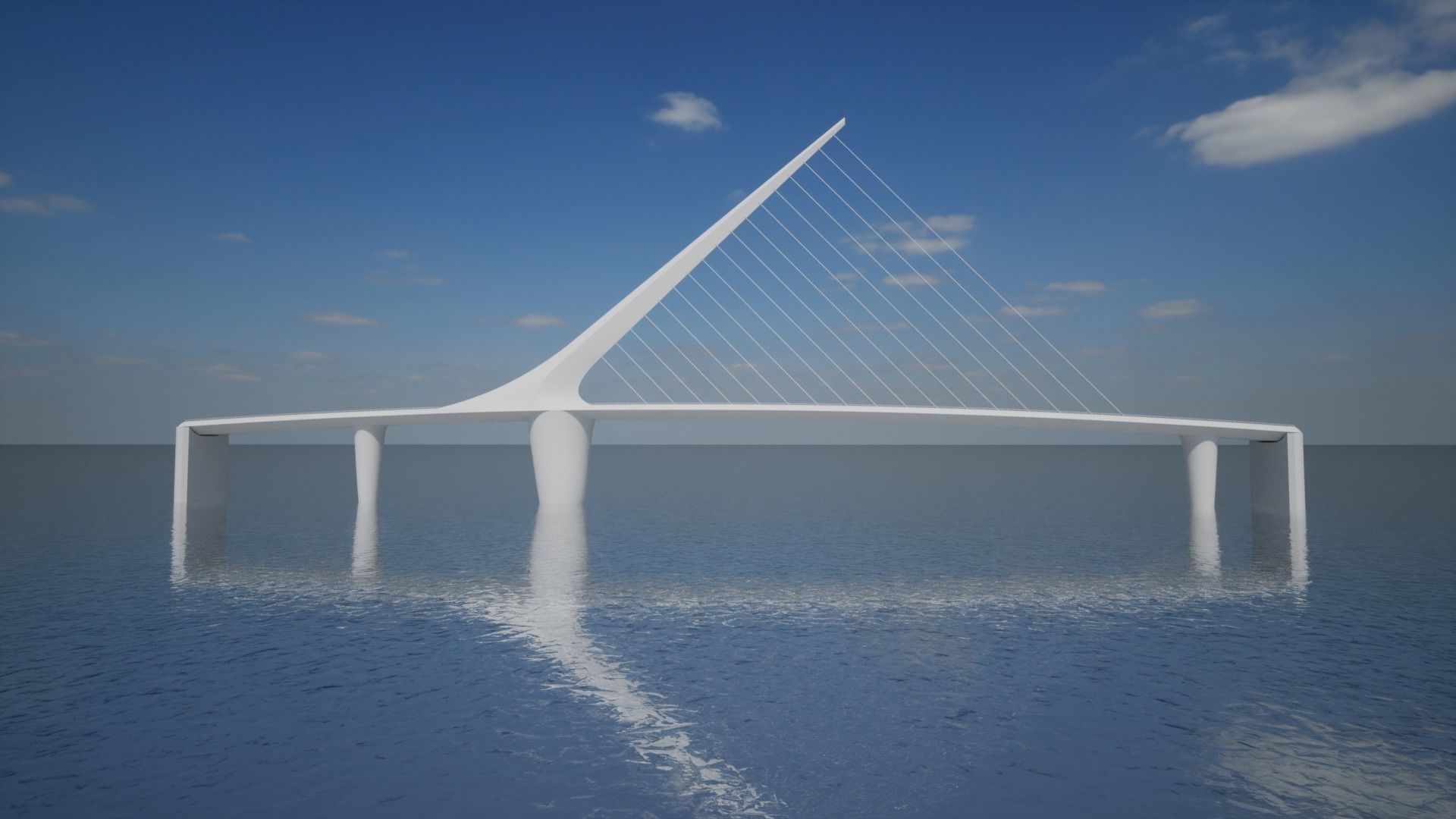 Womens Bridge by Santiago Calatrava free 3D model | CGTrader