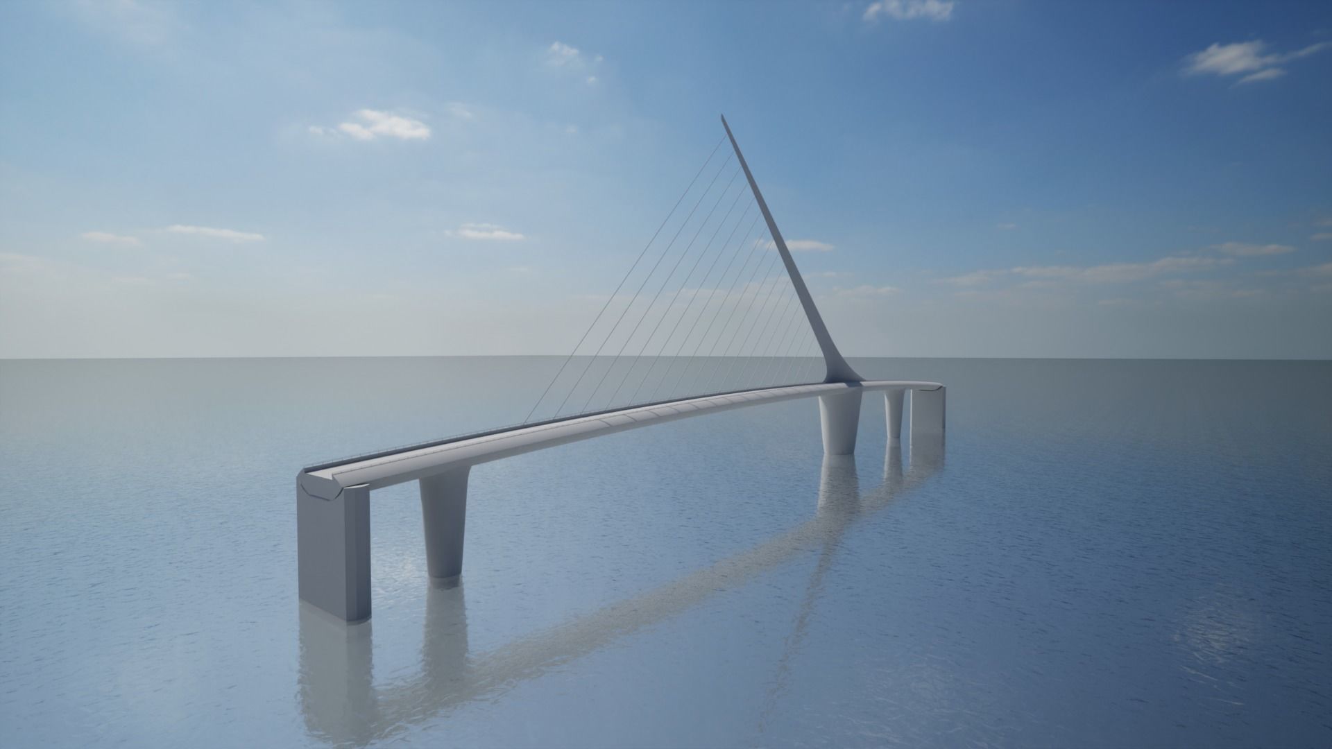 Womens Bridge by Santiago Calatrava free 3D model | CGTrader