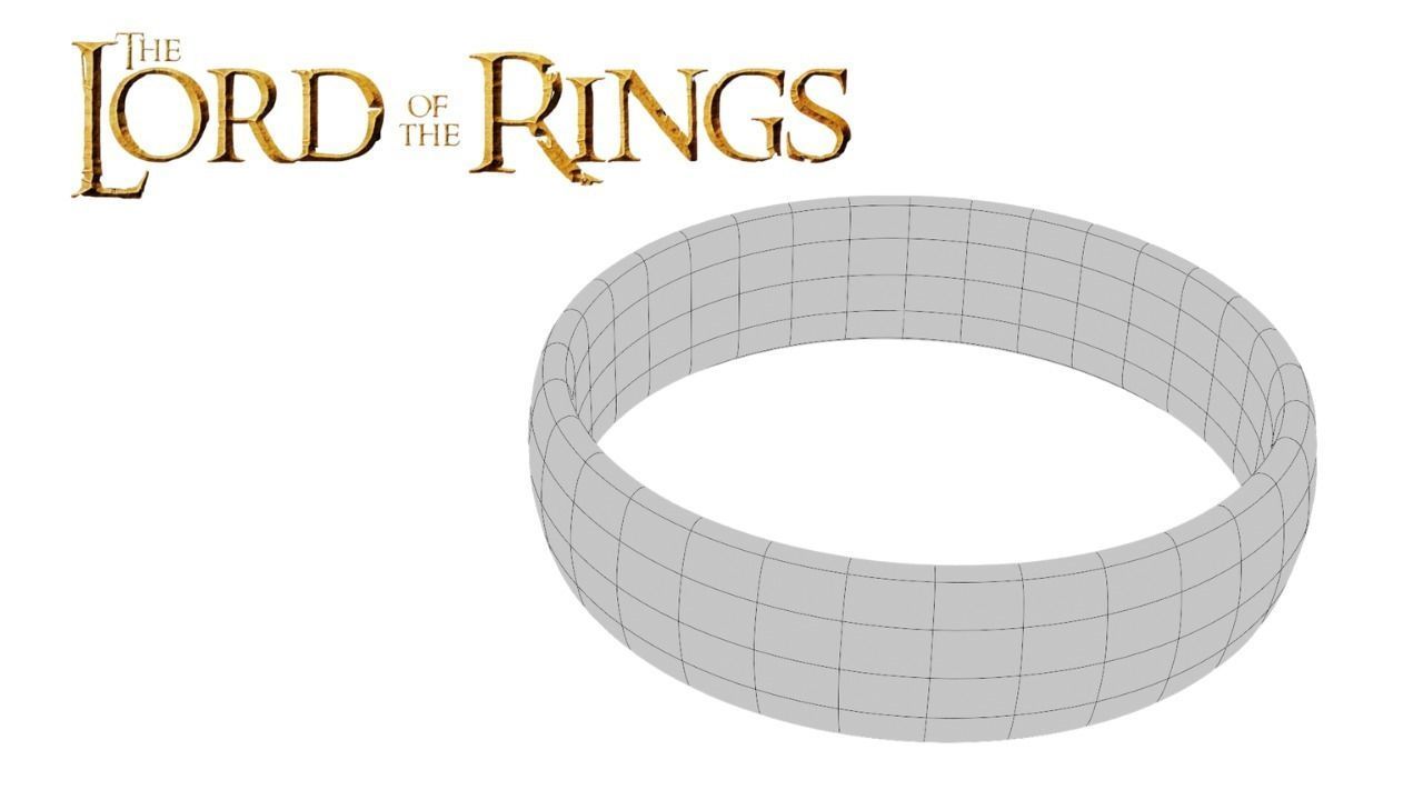 3D model Lord Of The Rings Low-Poly 3D Model Ring VR / AR / low-poly ...