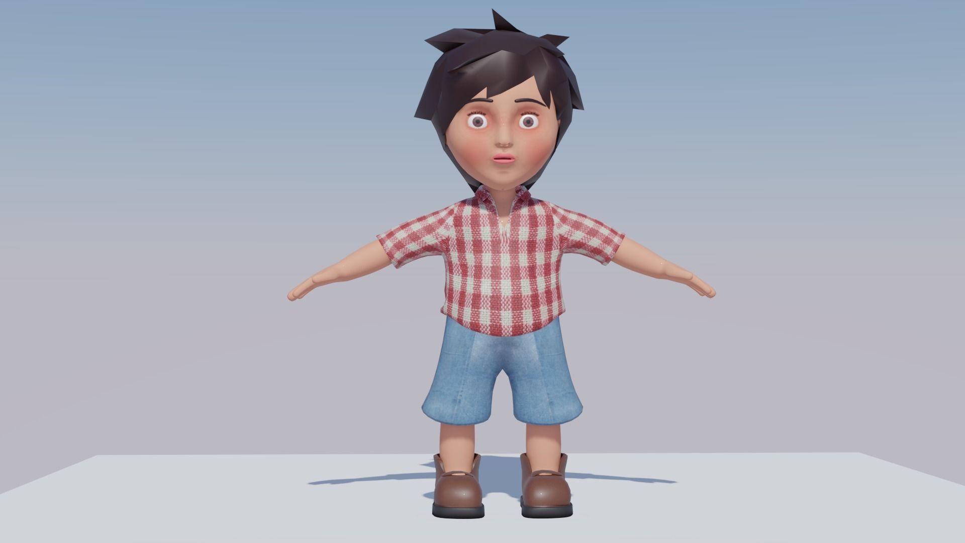 3D model Kid cartoon VR / AR / low-poly | CGTrader