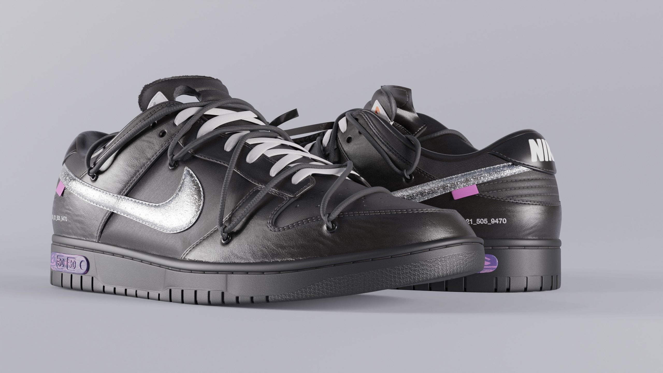 3D model Nike Dunk x Off White Lot 50 VR / AR / low-poly | CGTrader