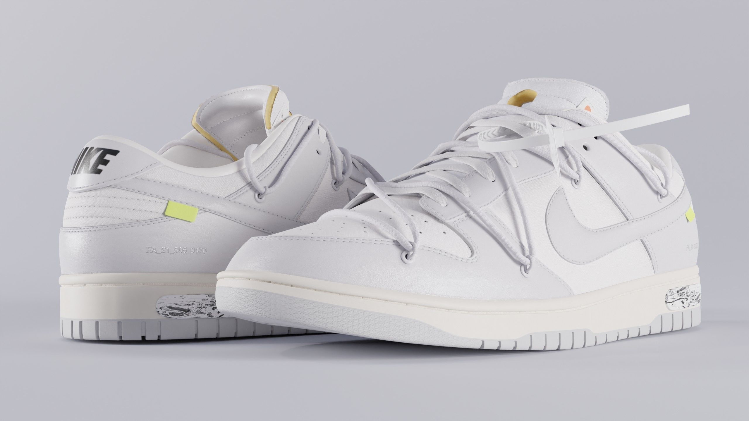 3D model Nike Dunk x Off White Lot 49 VR / AR / low-poly | CGTrader