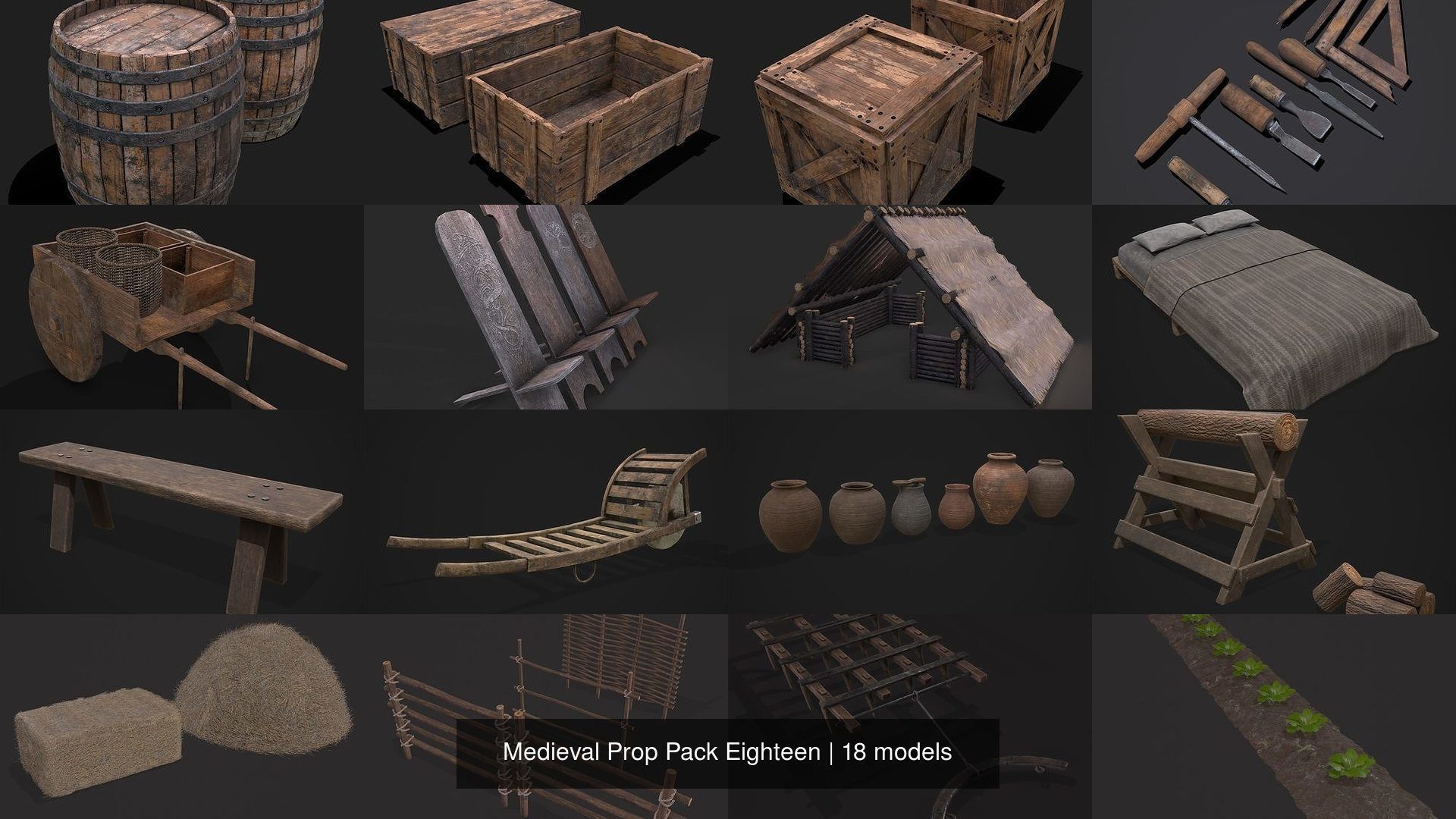 Medieval Prop Pack Eighteen 3D Model Collection | CGTrader
