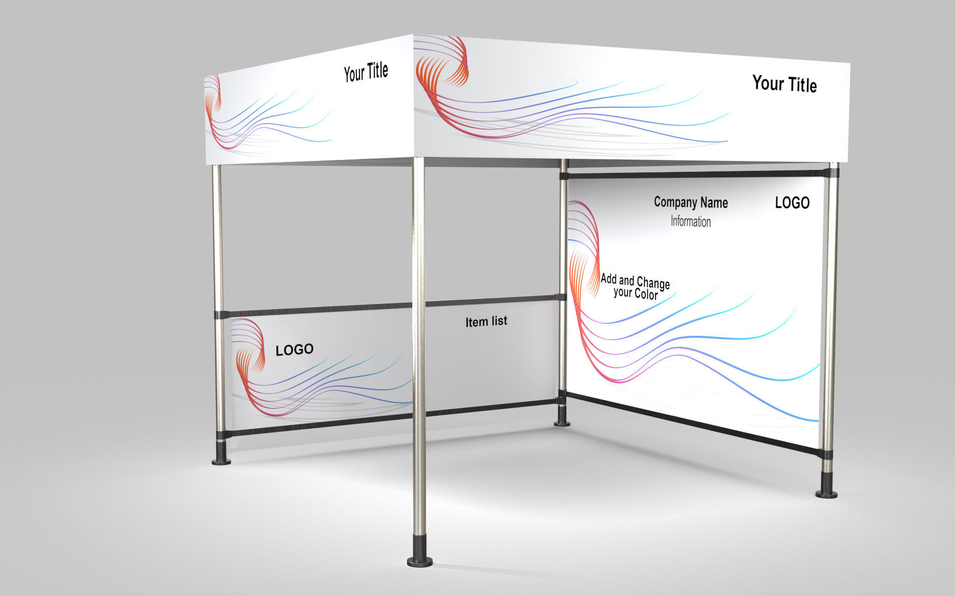 3D model Display Tent Mockup VR / AR / low-poly | CGTrader