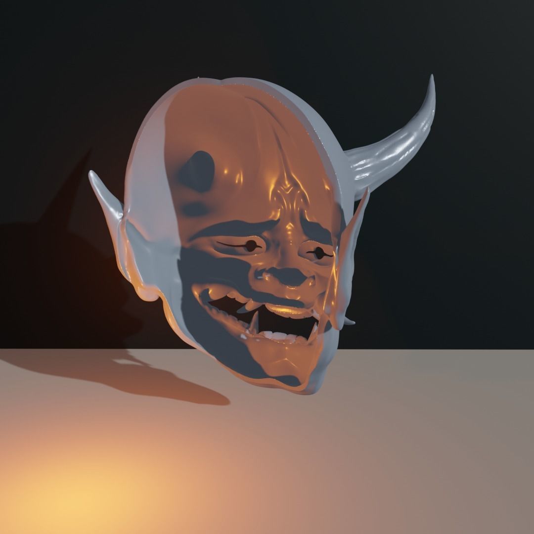 ONI MASK HANNYA MASCARA ONI 3D model 3D printable | CGTrader