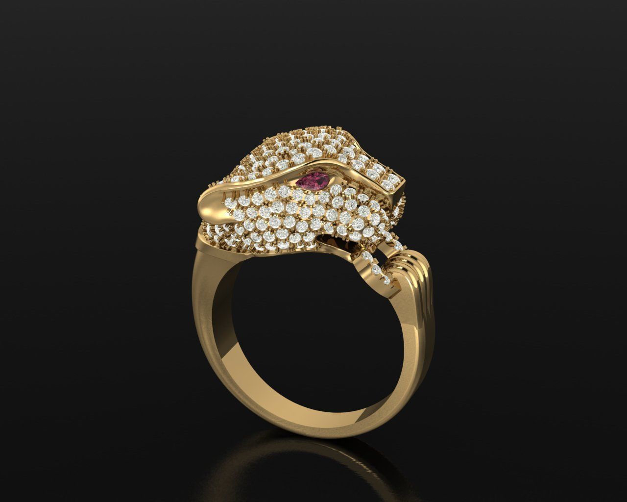 ring puma tiger 3D model 3D printable | CGTrader