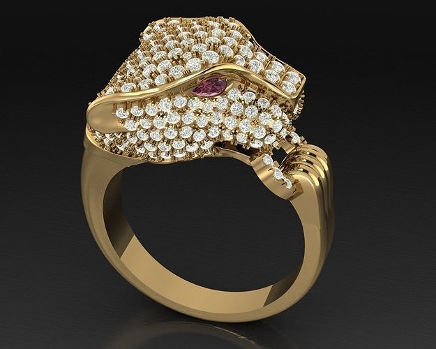 ring puma tiger 3D model 3D printable | CGTrader
