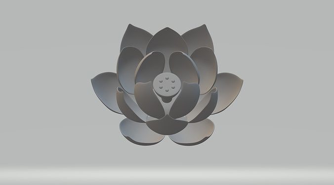 Lotus Flower 3D Model 3D model 3D printable | CGTrader