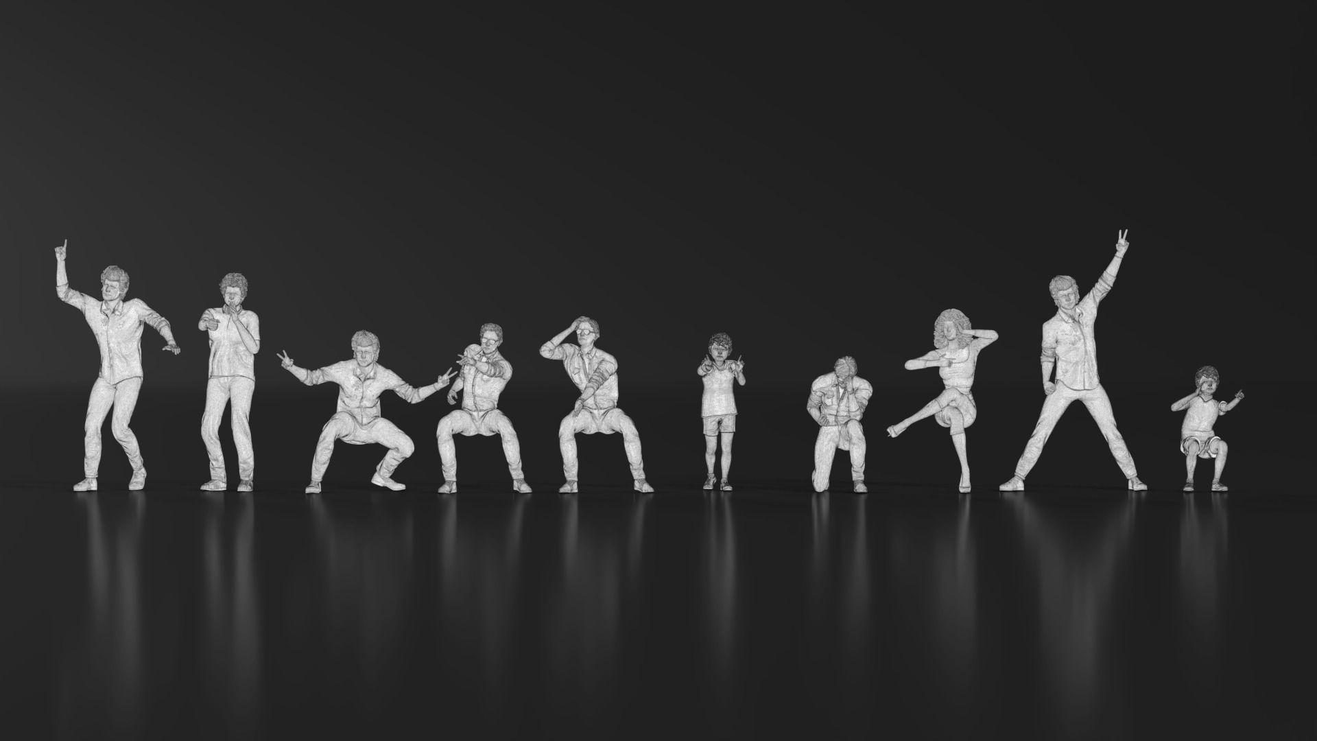 HD People 09 spectator 3D model 3D printable | CGTrader
