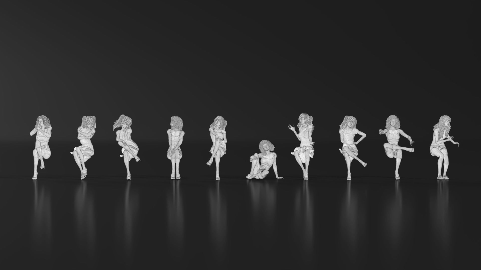 HD People 10 Sitting 3D model 3D printable | CGTrader