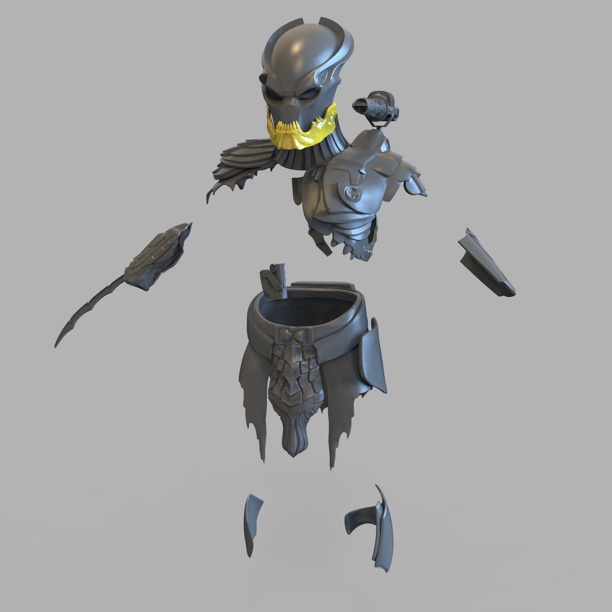 Predator Mr Black Berserker Wearable Full Body Armor 3D model 3D ...