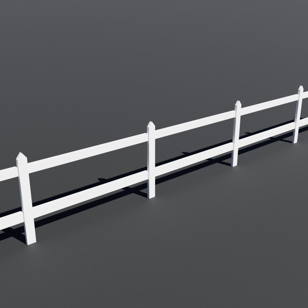 STRAIGHT PICKET FENCE FOR DIORAMA SCALE 1-87 and 1-1 3D model 3D ...