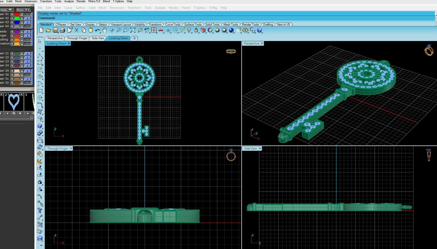 Pendant Keys Style 3D model 3D printable | CGTrader