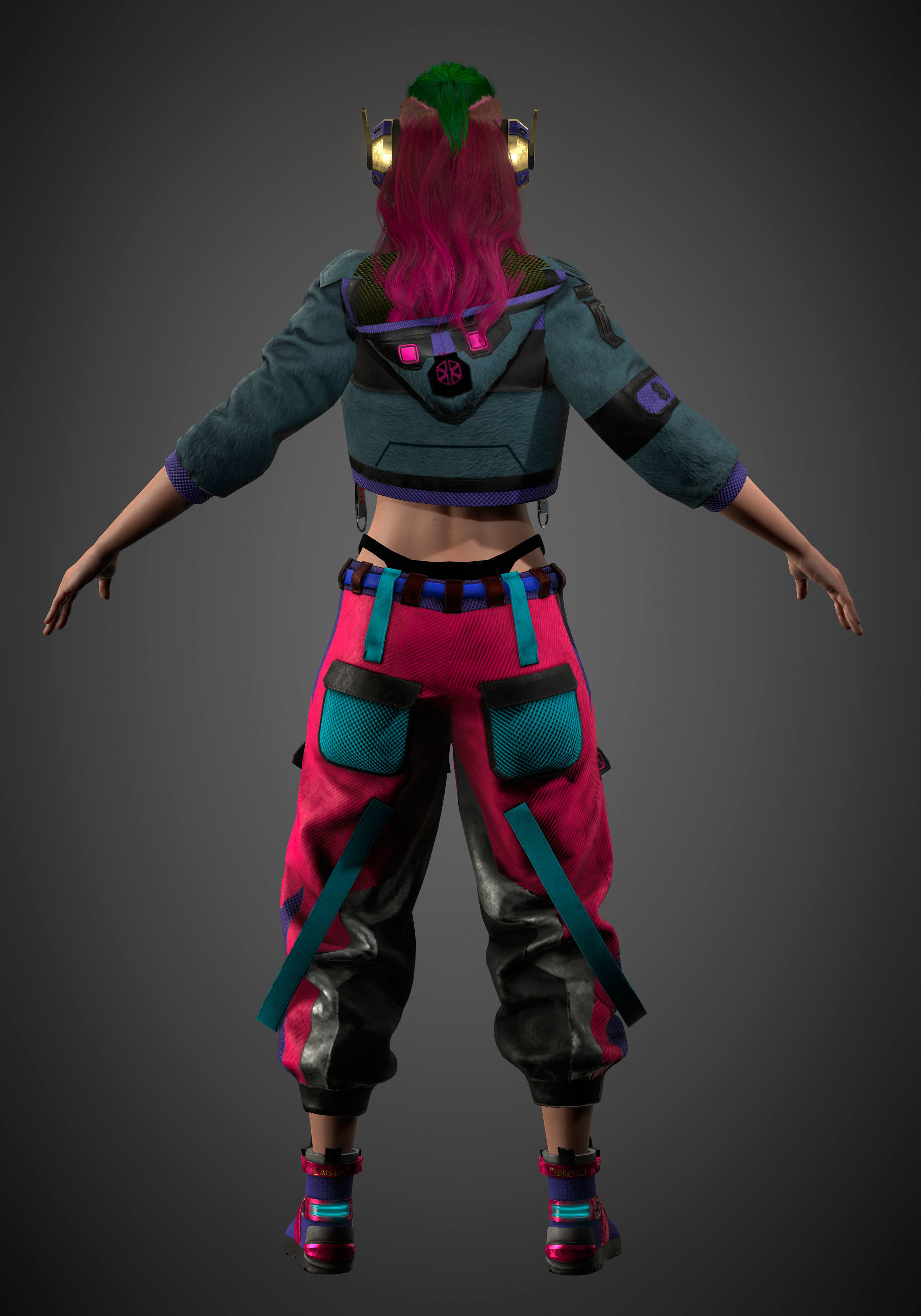 3D model CyberPunk Girl VR / AR / low-poly | CGTrader