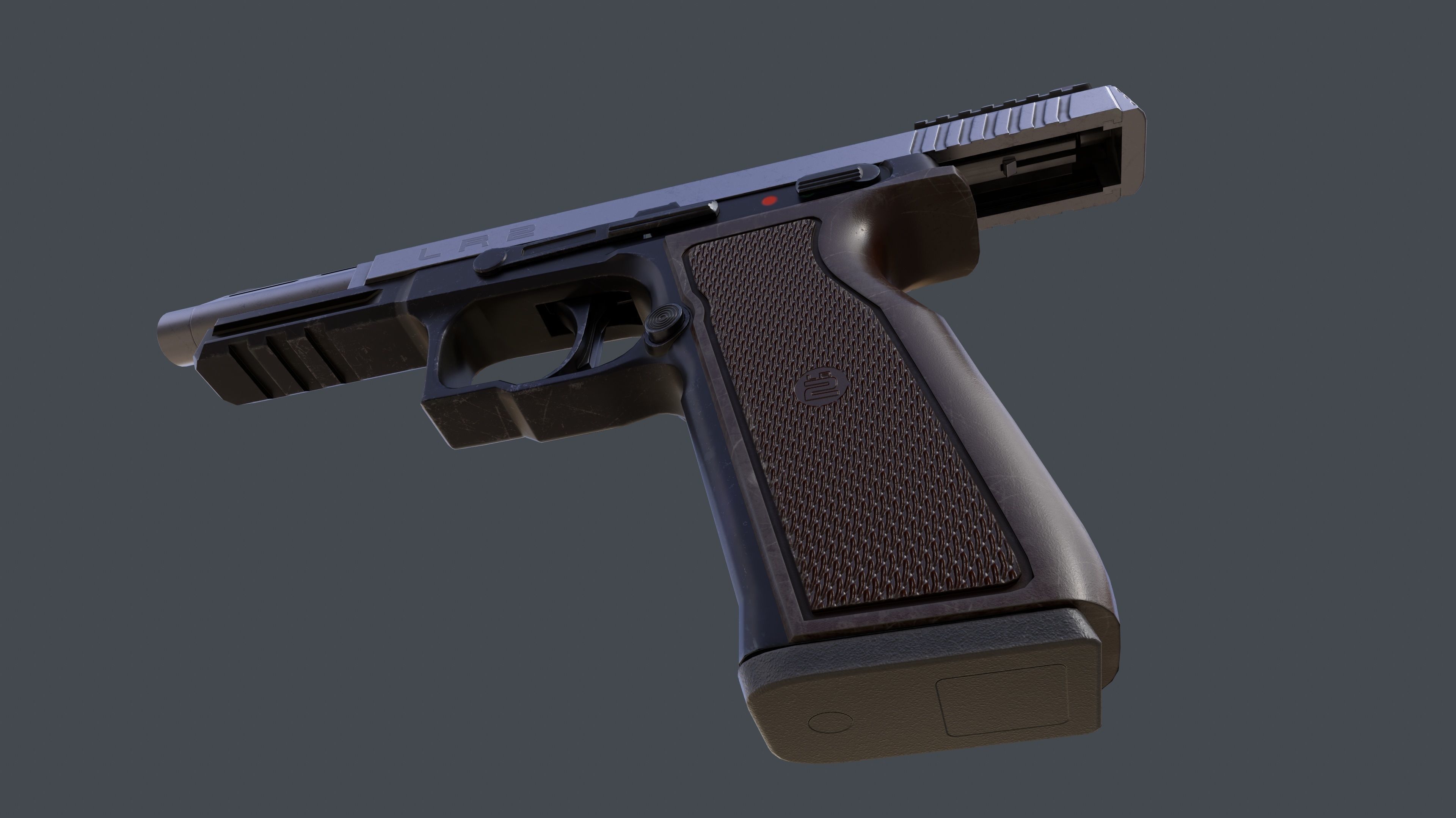 3D model Pistol LR2 with Silencer and Holster VR / AR / low-poly | CGTrader