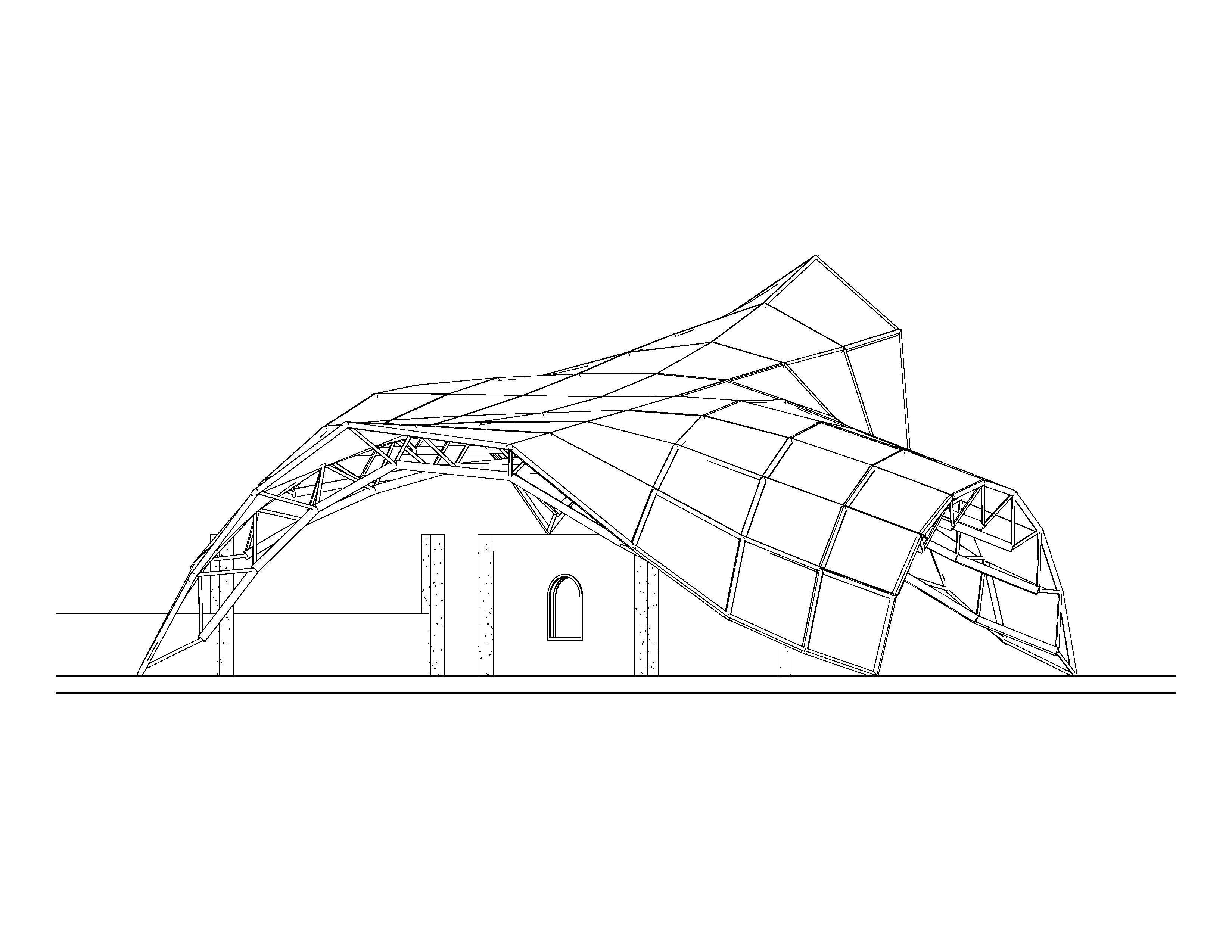 Space Frame Structure Top Cover Revit 3D model | CGTrader
