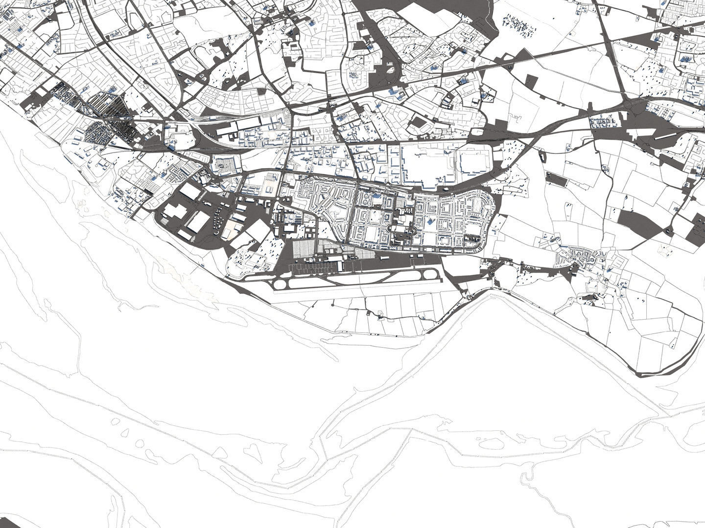 Liverpool 50x50km 3D City Map 3D model | CGTrader