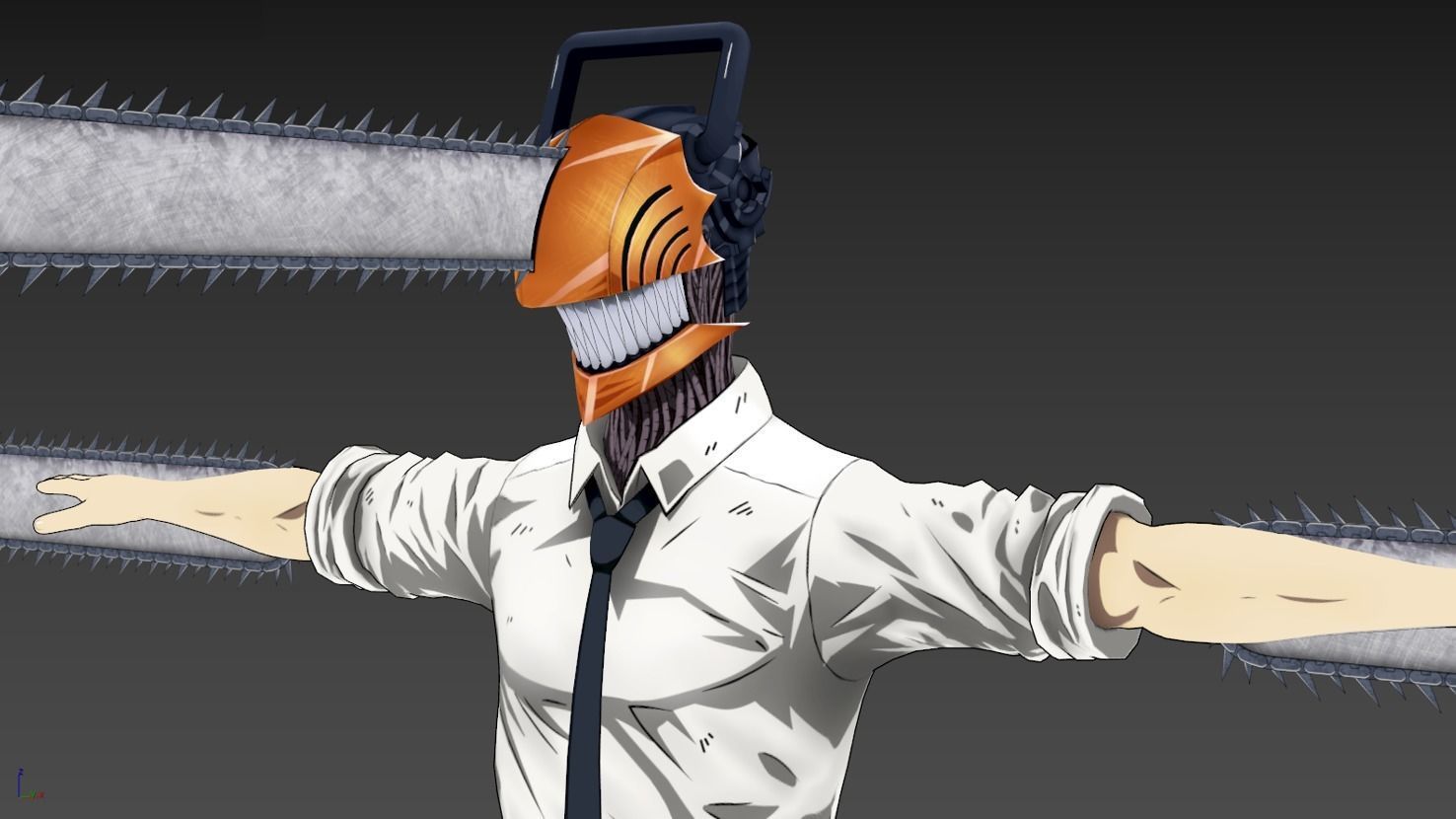 Chainsaw Man Avatar VRChat 3D model rigged | CGTrader