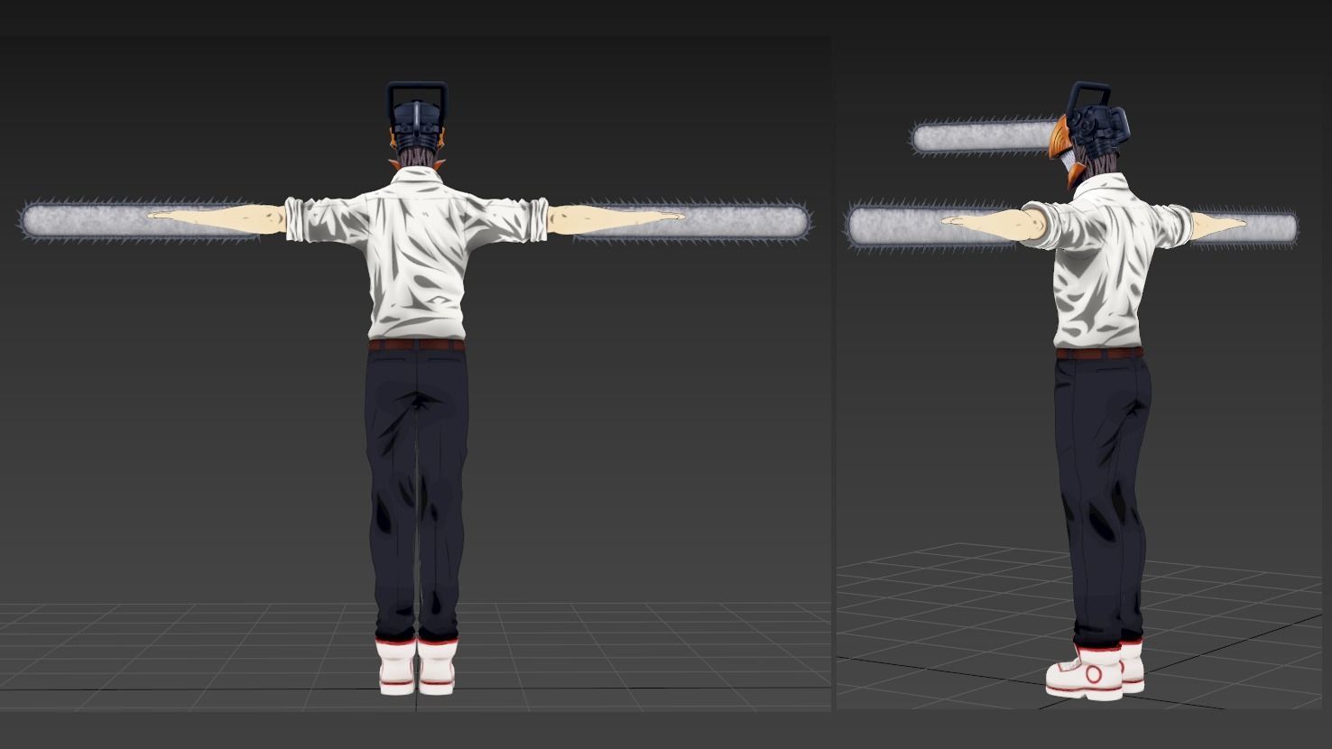 Chainsaw Man Avatar VRChat 3D model rigged | CGTrader