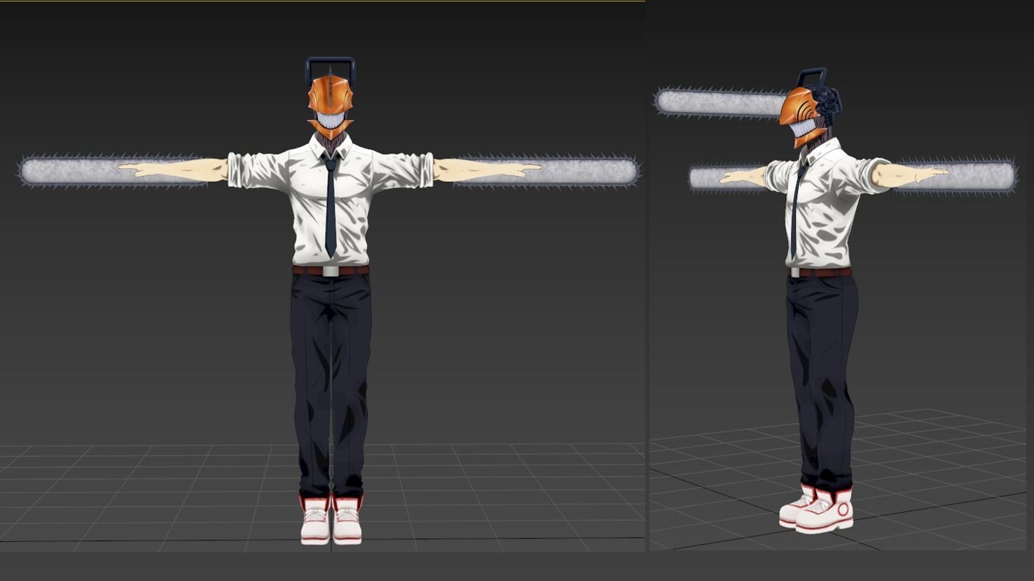 Chainsaw Man Avatar VRChat 3D model rigged | CGTrader