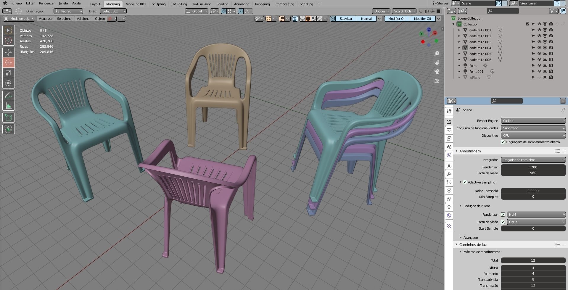 Chair Plastic IGES 3D model | CGTrader