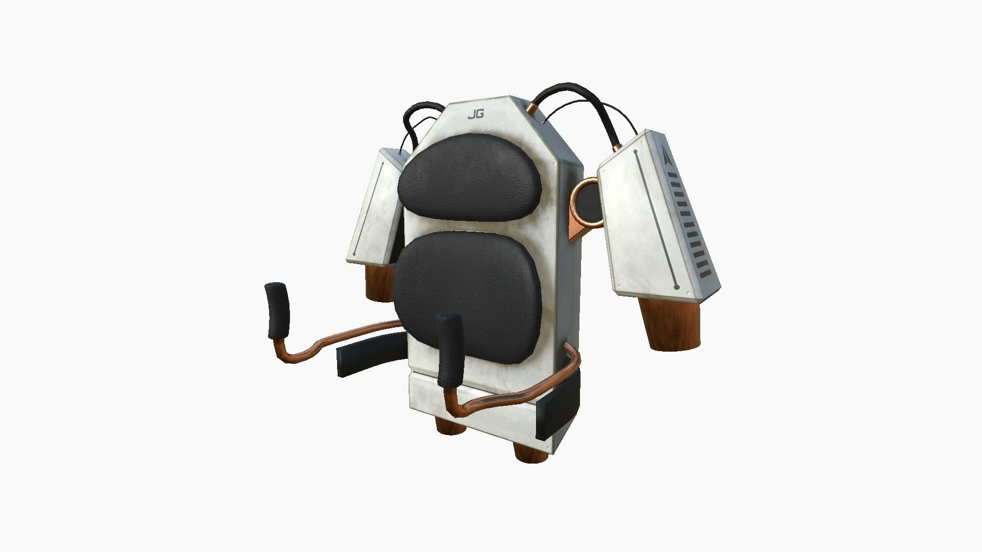 3D model Jetpack G01 White Copper - SciFi Character Design VR / AR ...