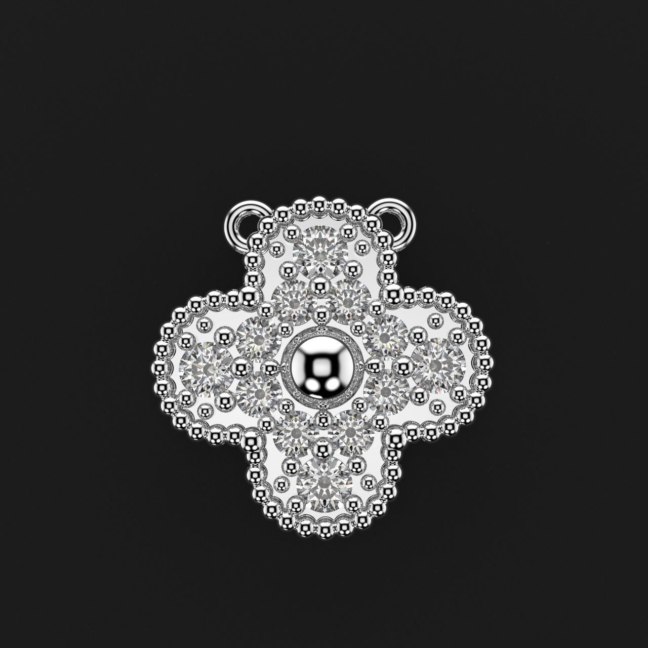 Van Cleef 1to1 Copy Clover Pendant 3D model | CGTrader
