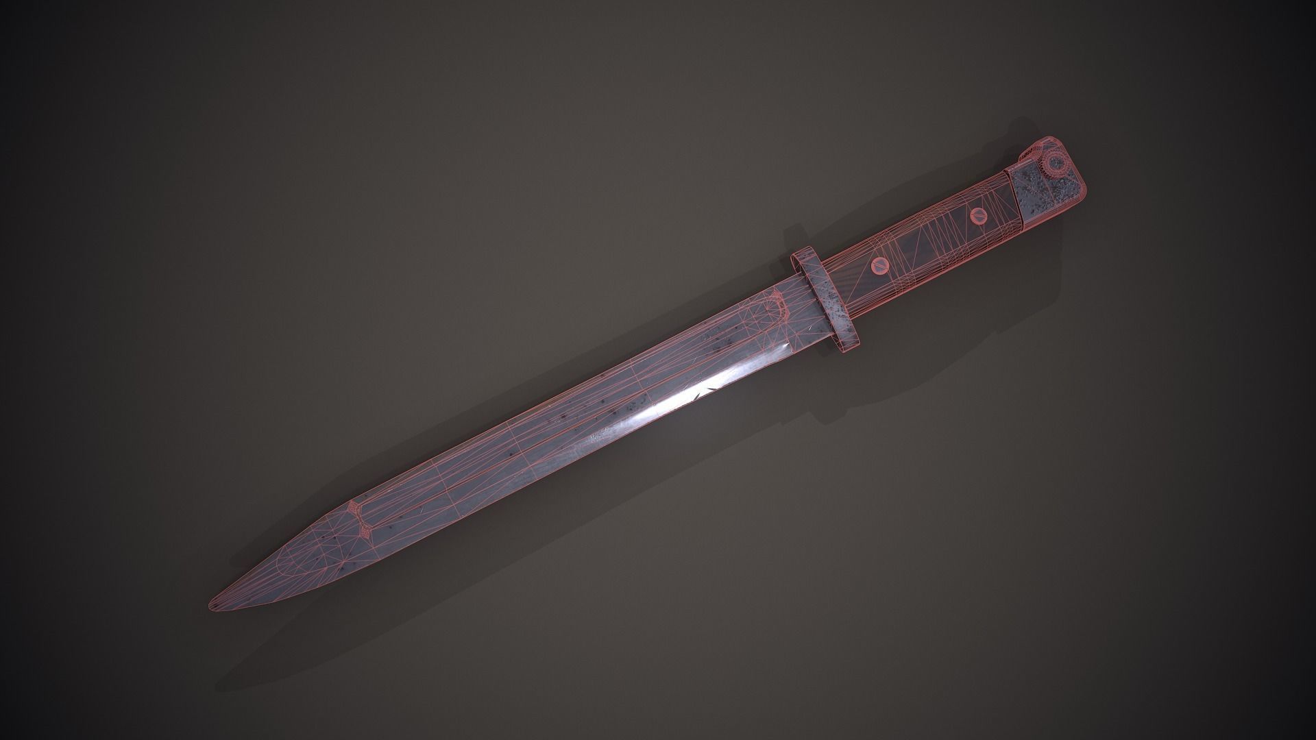 3D model Rusty Mauser 98K bayonet VR / AR / low-poly | CGTrader