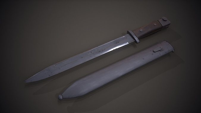 3D model Rusty Mauser 98K bayonet VR / AR / low-poly | CGTrader