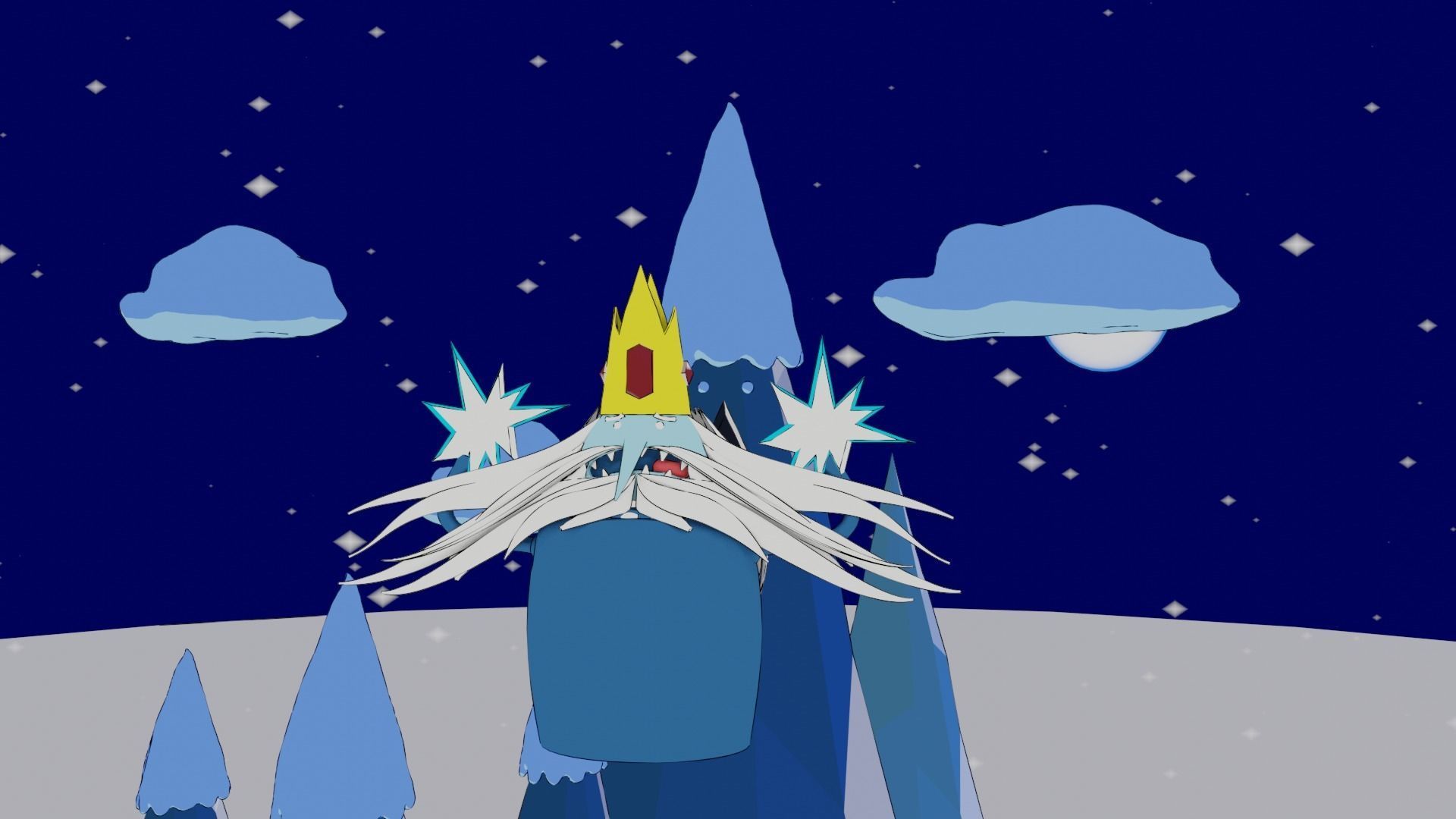 3D model Ice kingdom and Ice king VR / AR / low-poly | CGTrader