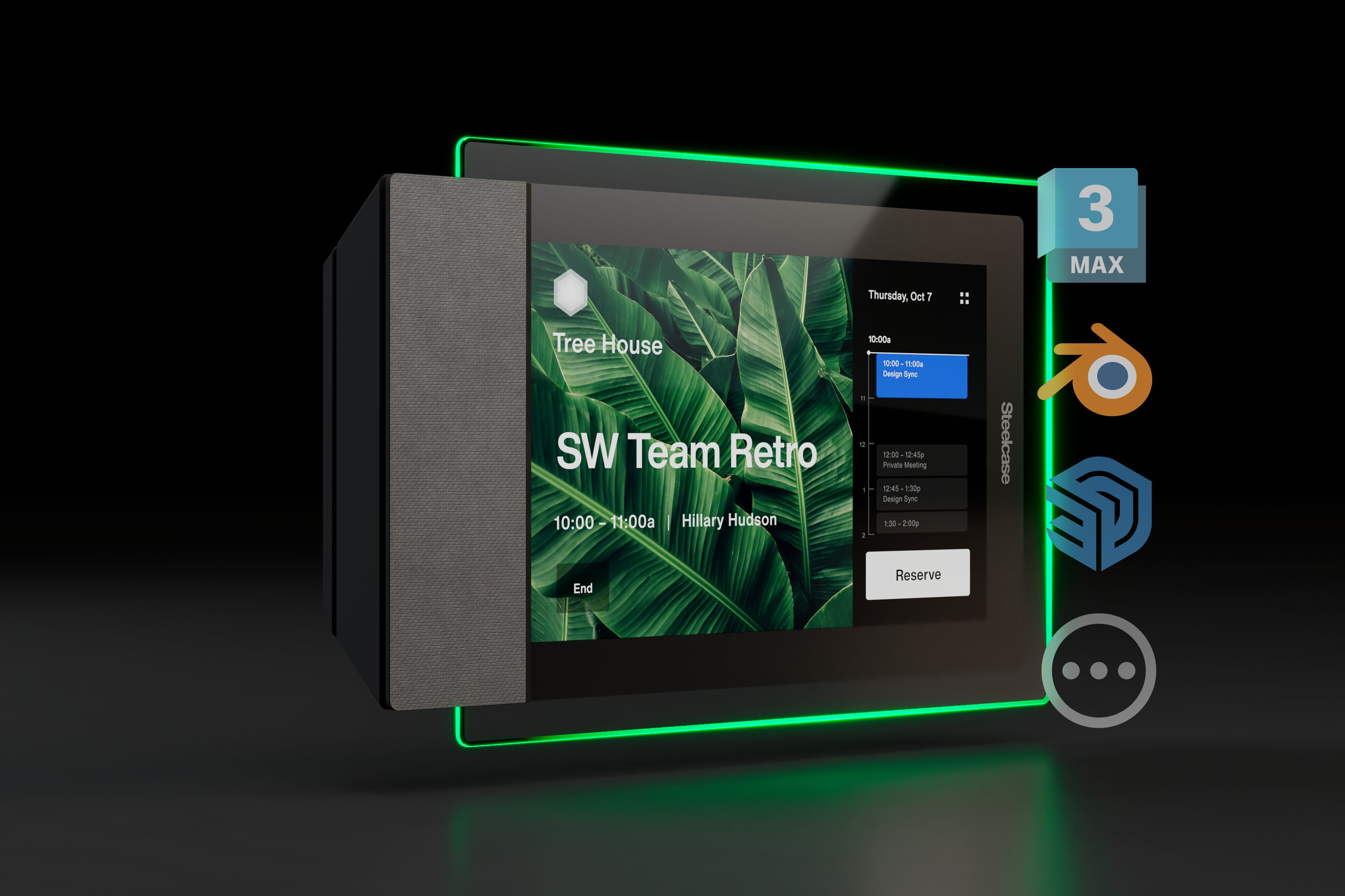 3D model Meeting Room Scheduling System - RoomWizard by Steelcase VR ...