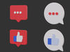 Bubble Notification Icon Set 3D model | CGTrader