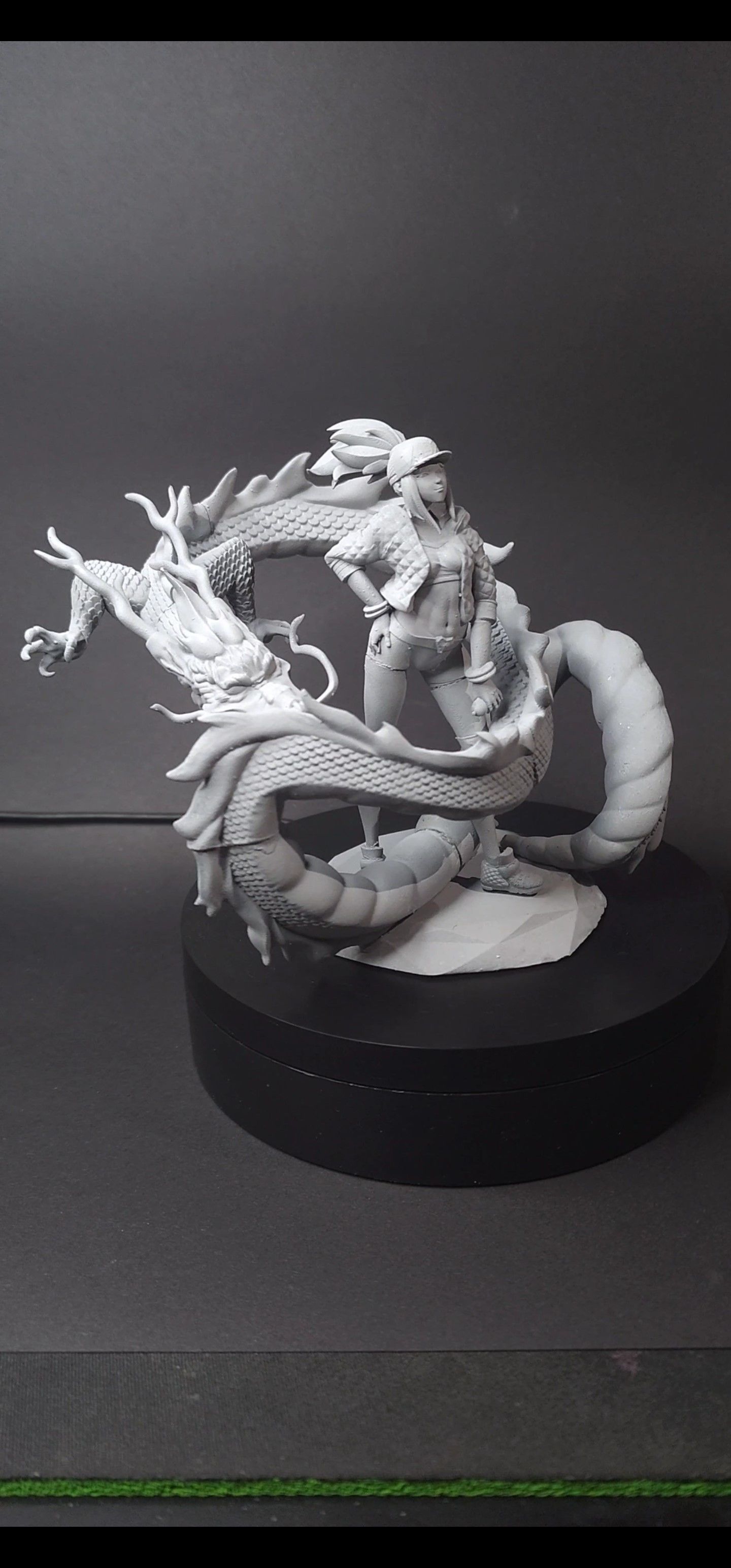 KDA Akali with graffiti dragon 3D model 3D printable | CGTrader