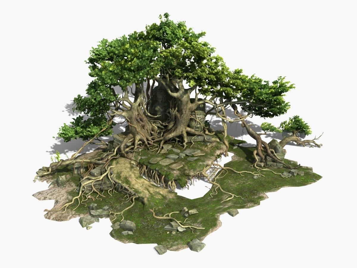 Temple Ruins Tree 3D model | CGTrader