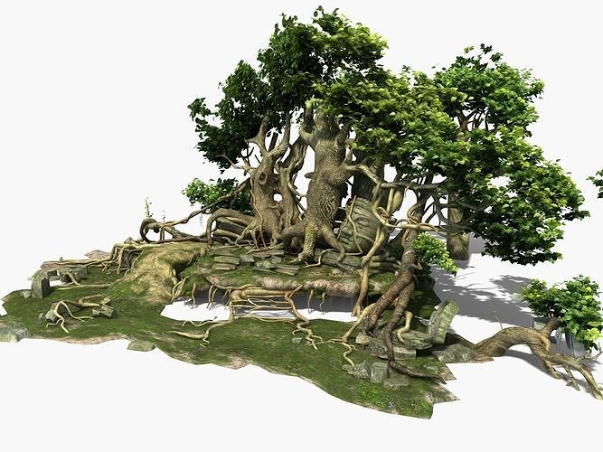 Temple Ruins Tree 3D model | CGTrader
