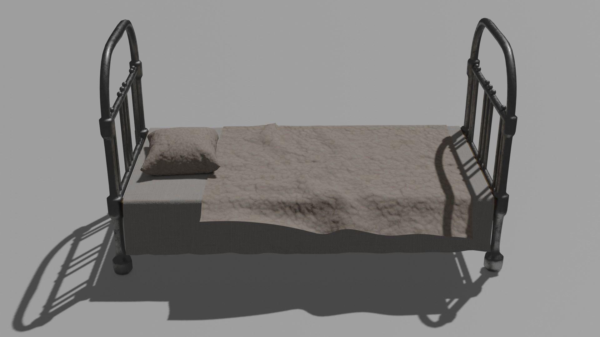 Old Single Beds 3D Model 3D model | CGTrader