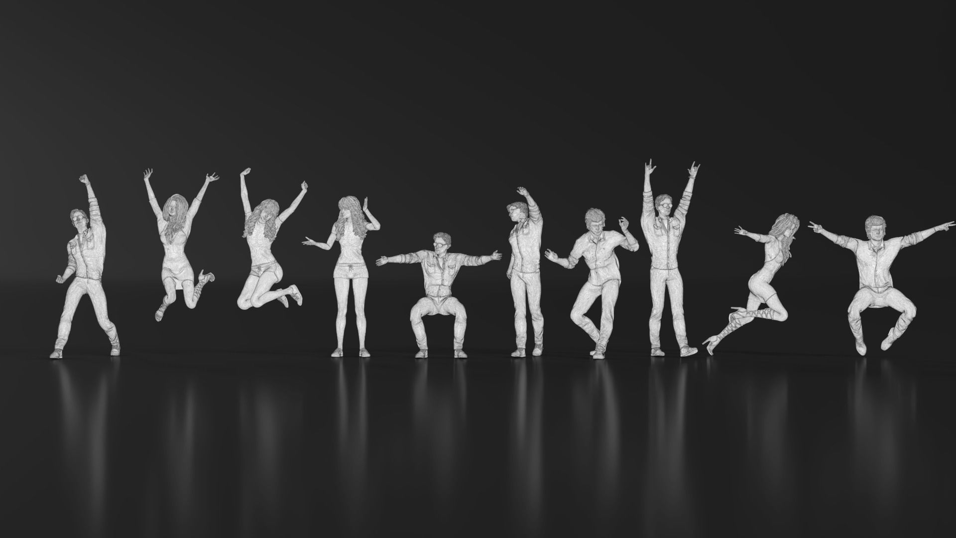 HD People 11 Happy 3D model 3D printable | CGTrader