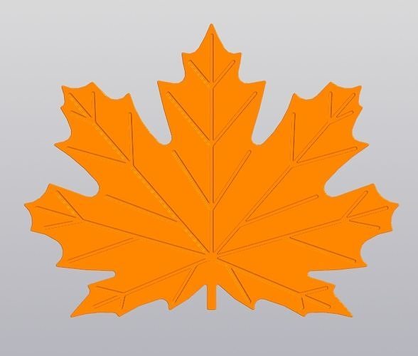 Cup coaster Maple leaf 3D model 3D printable | CGTrader