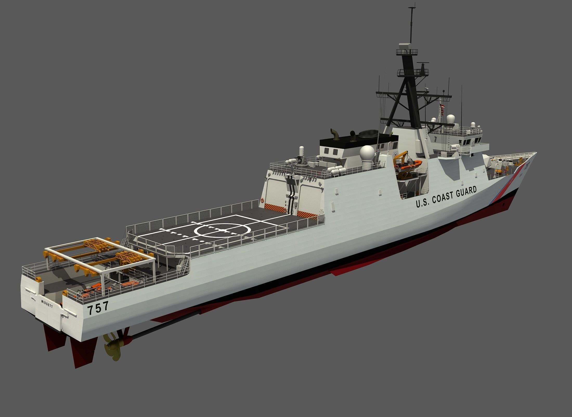 USCGC MIDGETT - LEGEND CLASS US CUTTER-COAST GUARD 3D model | CGTrader
