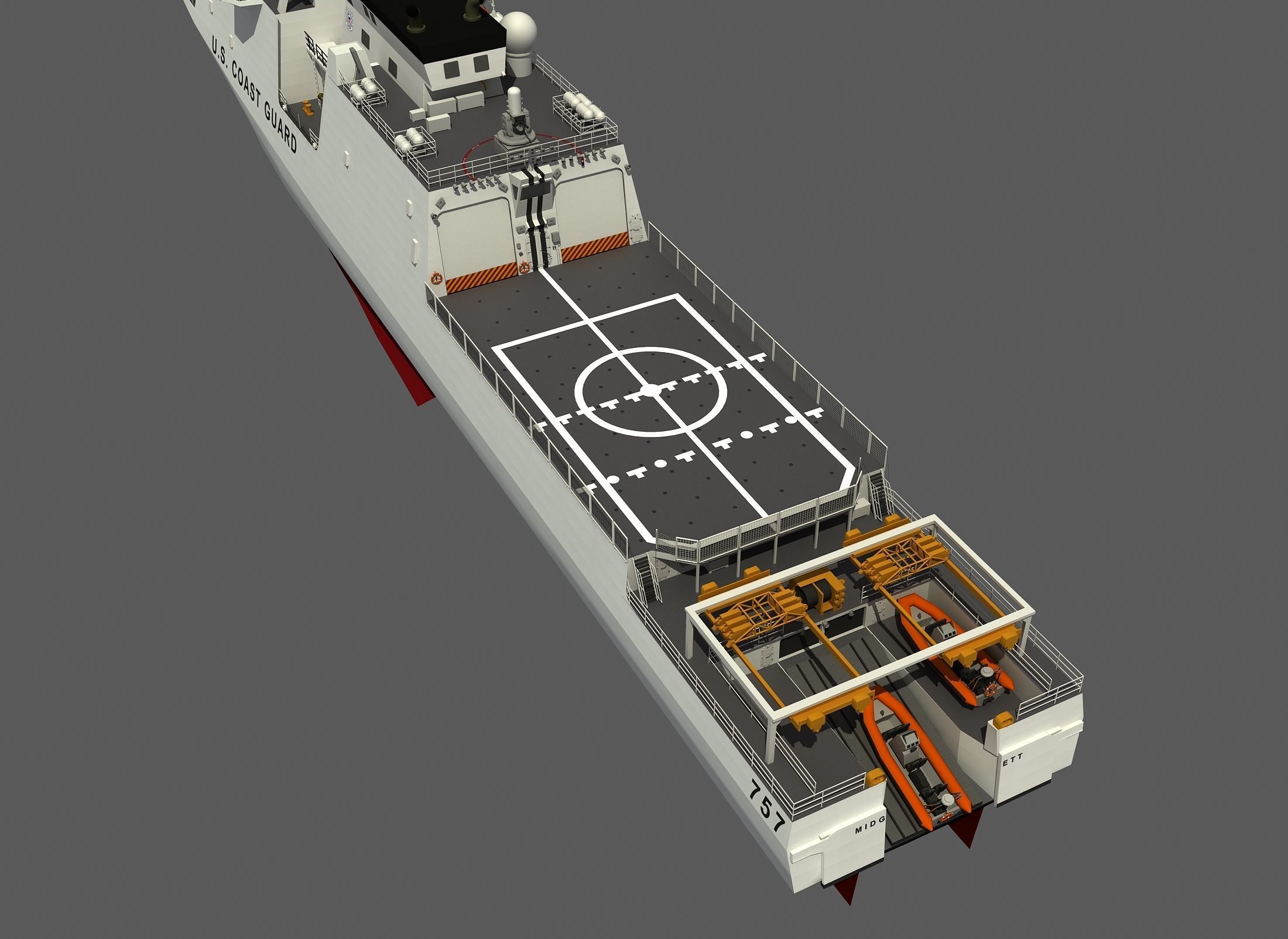 USCGC MIDGETT - LEGEND CLASS US CUTTER-COAST GUARD 3D model | CGTrader
