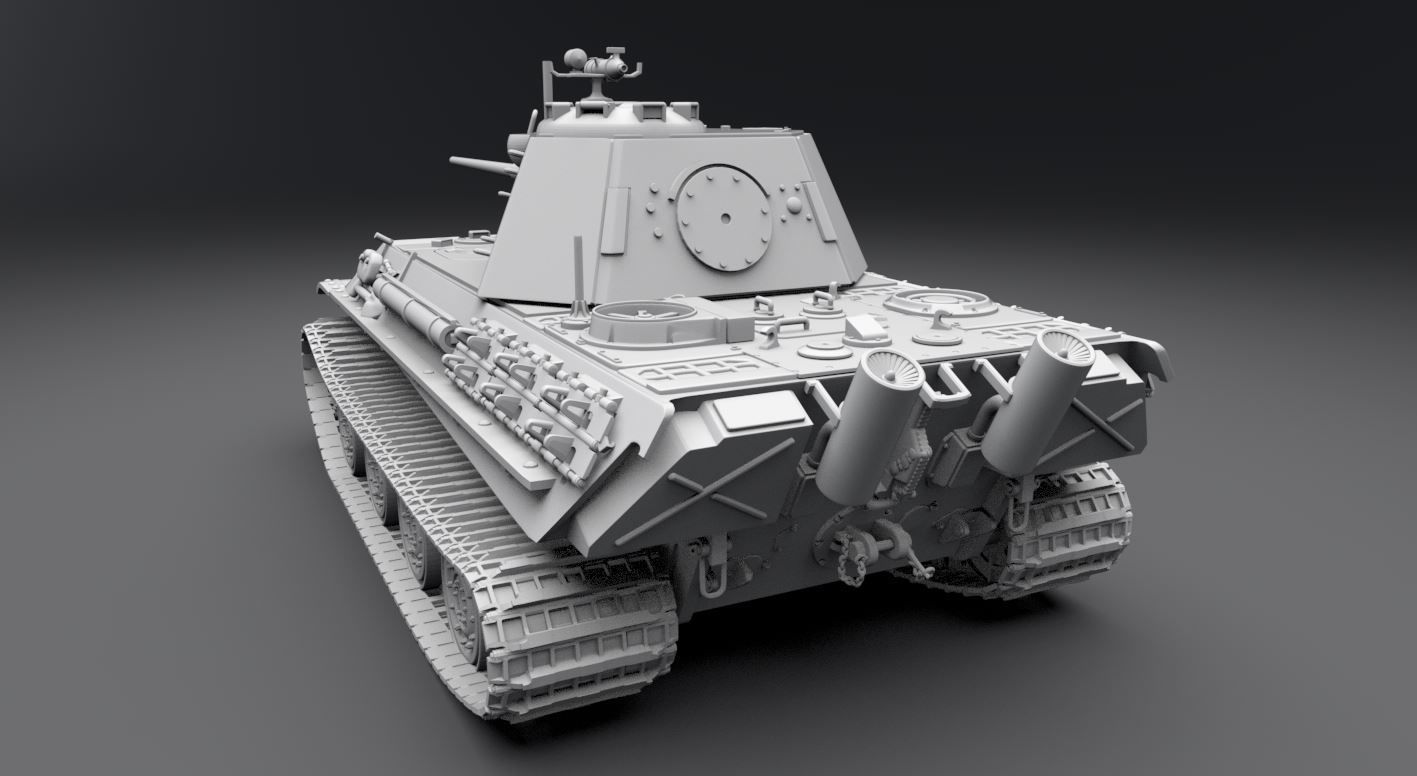 Panzer E50 scale model 3D model 3D printable | CGTrader