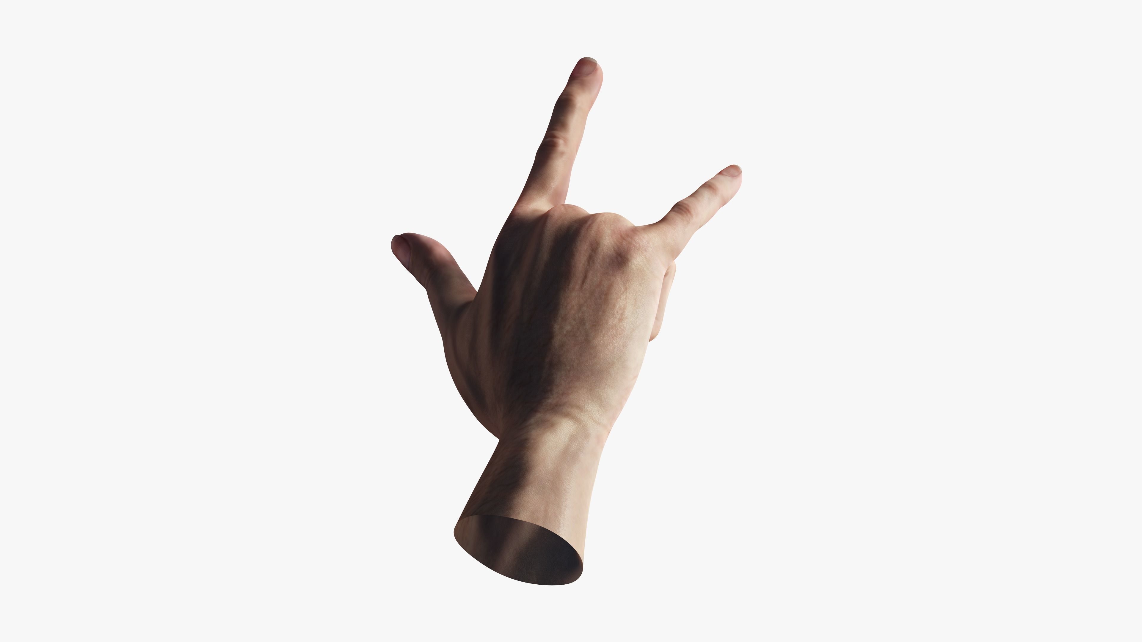 3D model Hand Motion Gesture Rock VR / AR / low-poly | CGTrader