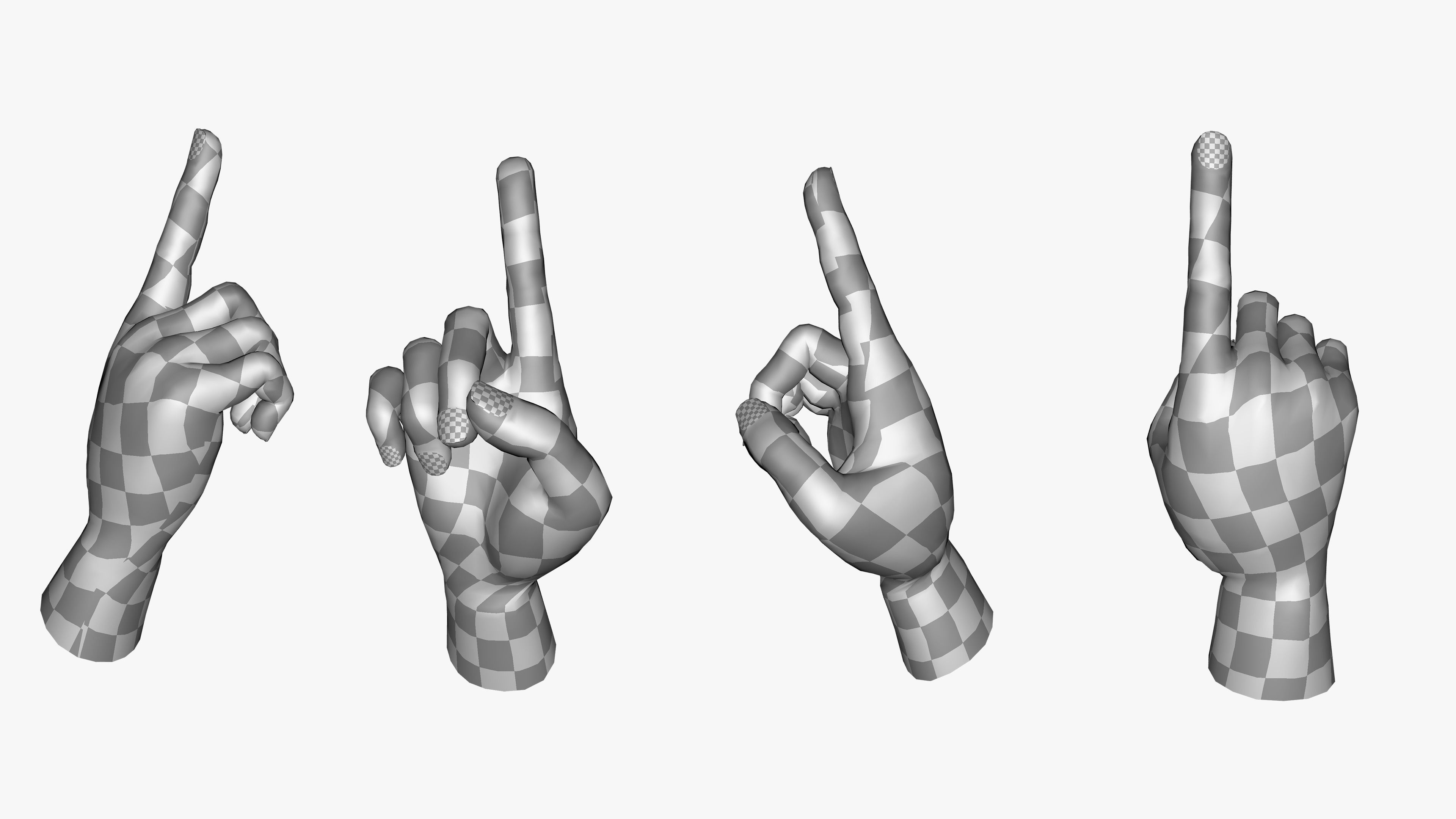 3D model pointing Hand Motion Gesture point VR / AR / low-poly | CGTrader