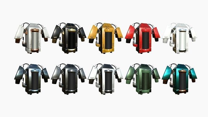 10 Jetpacks G Collection - SciFi Character Design VR / AR / low-poly ...