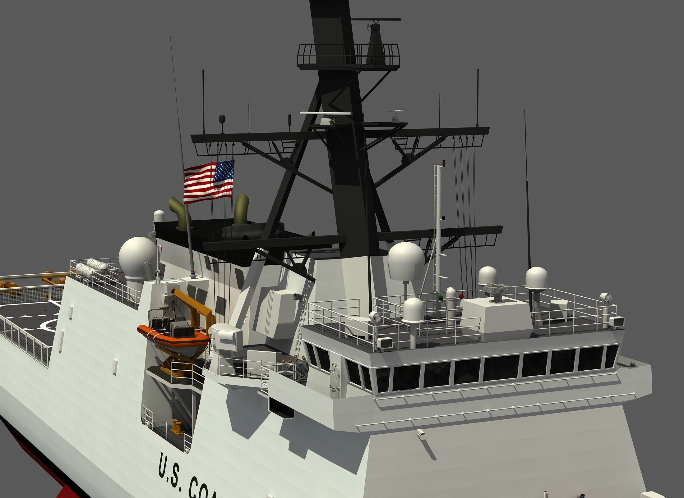 USCGC WAESCHE - LEGEND CLASS US CUTTER-COAST GUARD 3D model | CGTrader