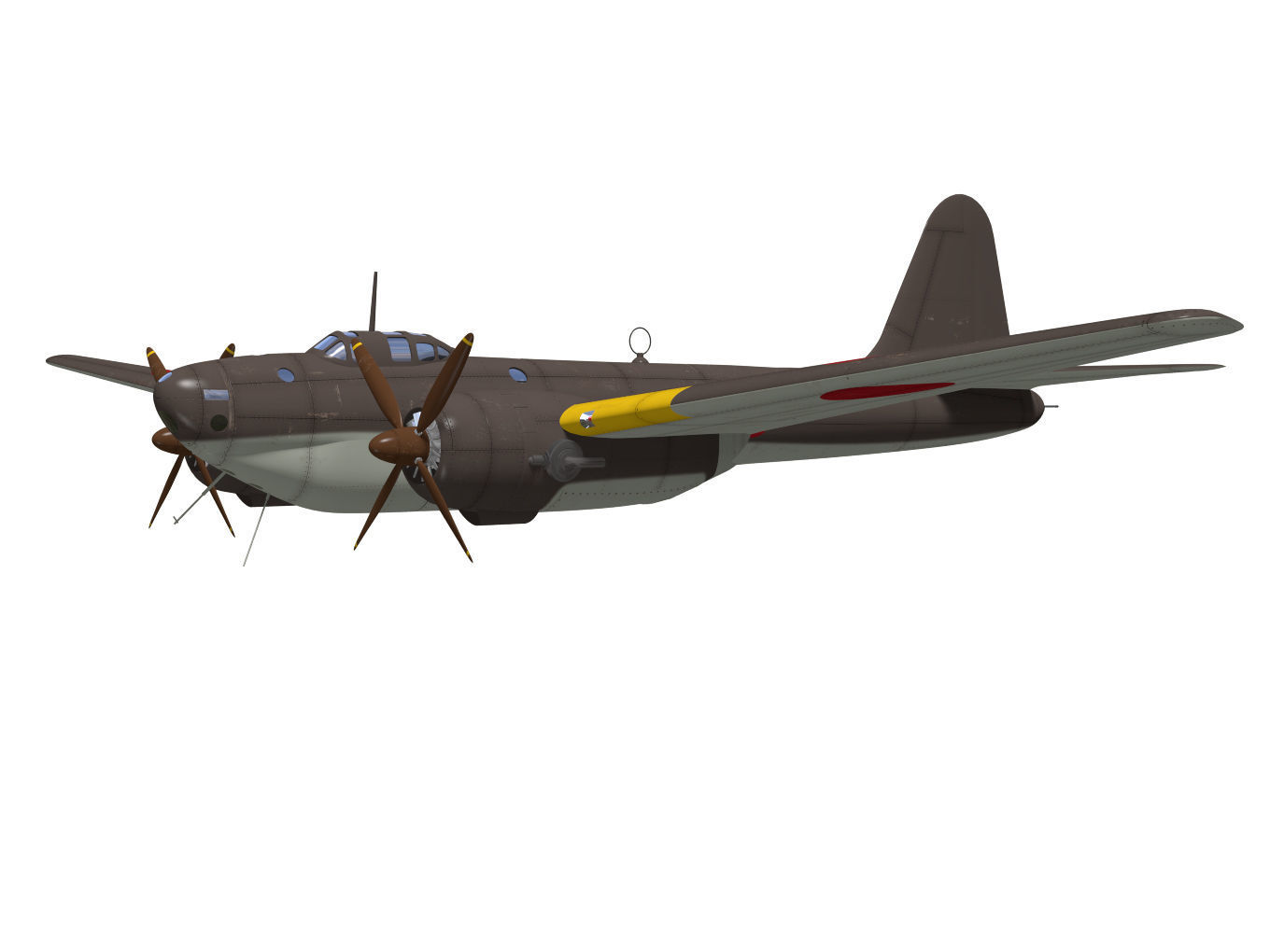 Tachikawa Ki74 Patsy 3D model | CGTrader