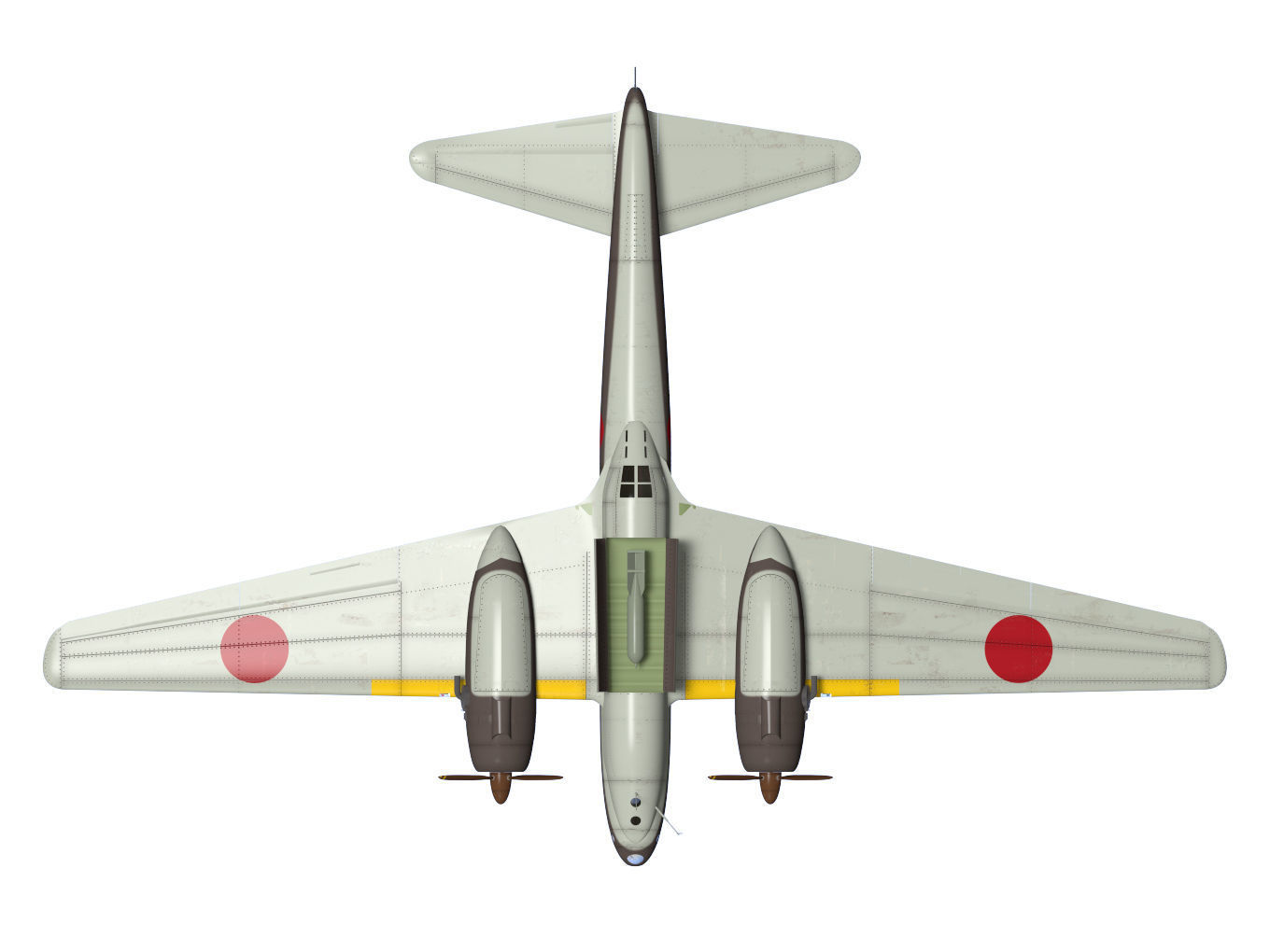 Tachikawa Ki74 Patsy 3D model | CGTrader