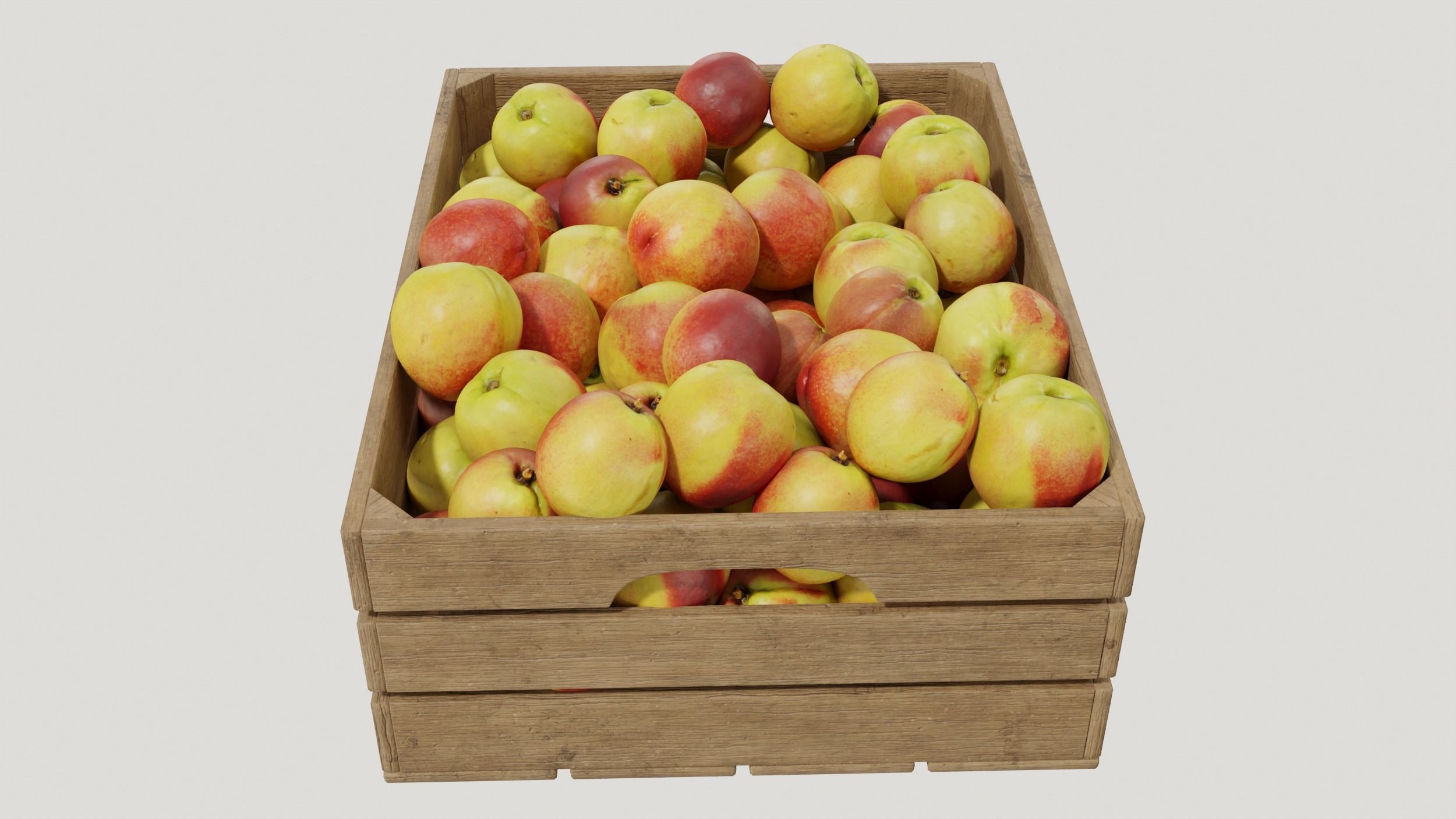 peach crates 3D model | CGTrader