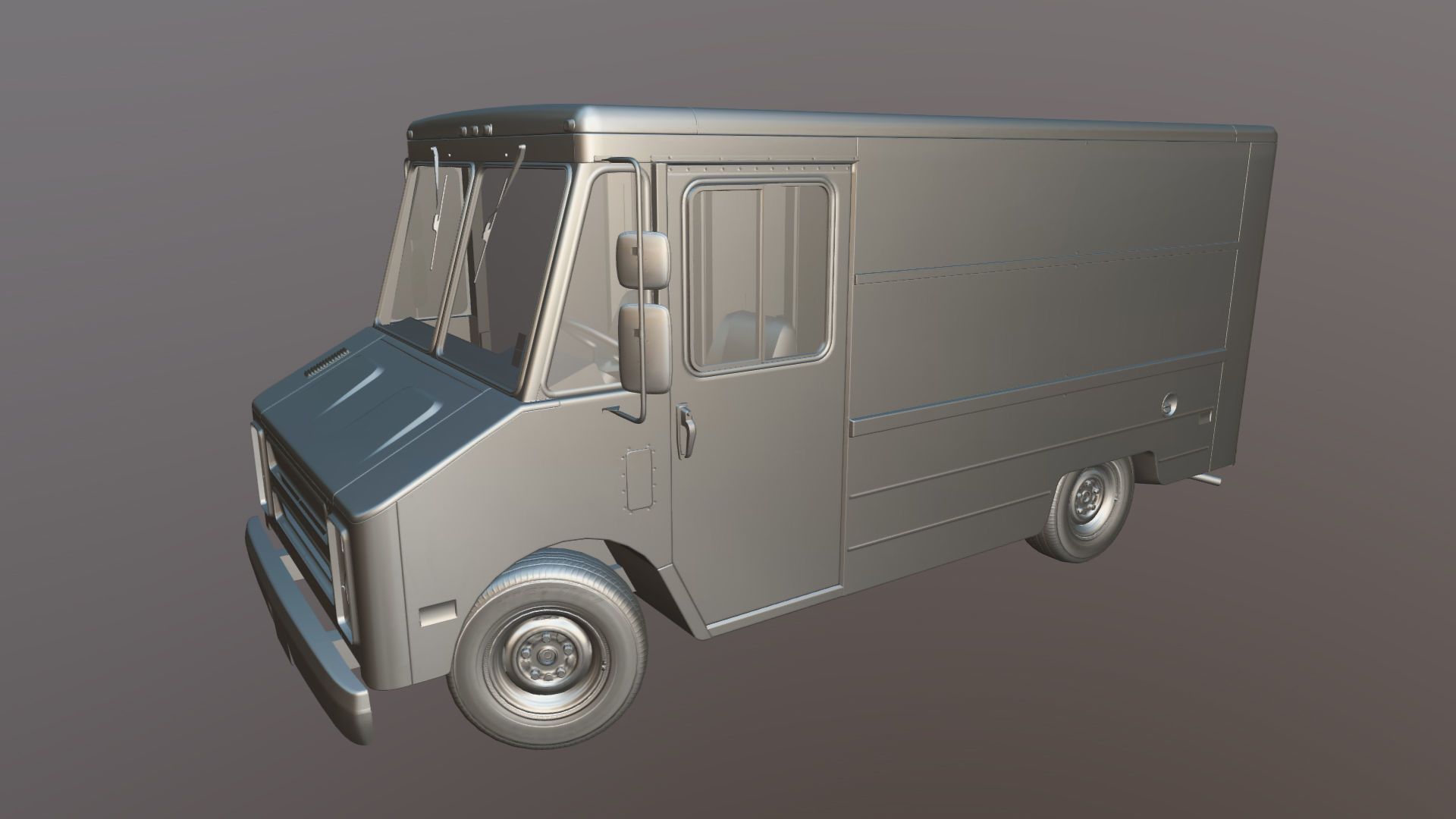 3D model Vintage industrial boxvan VR / AR / low-poly | CGTrader