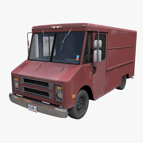 3D model Vintage industrial boxvan VR / AR / low-poly | CGTrader